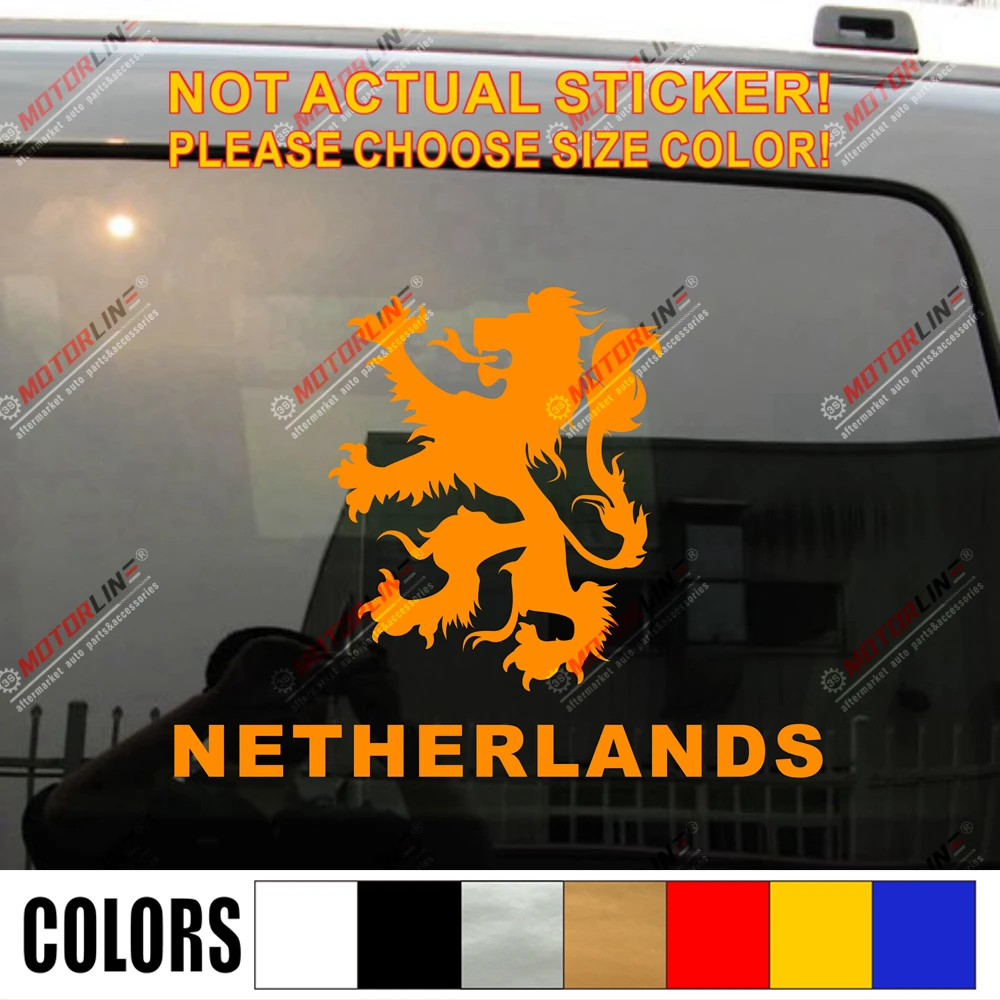 Paper Stickers, Labels & Tags Dutch Lion Sticker Orange Background etna ...
