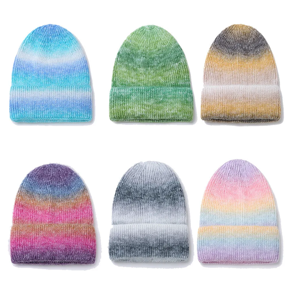 New Winter Print Wool Knit Fisherman Beanie Women Fashion Casual Hat ...