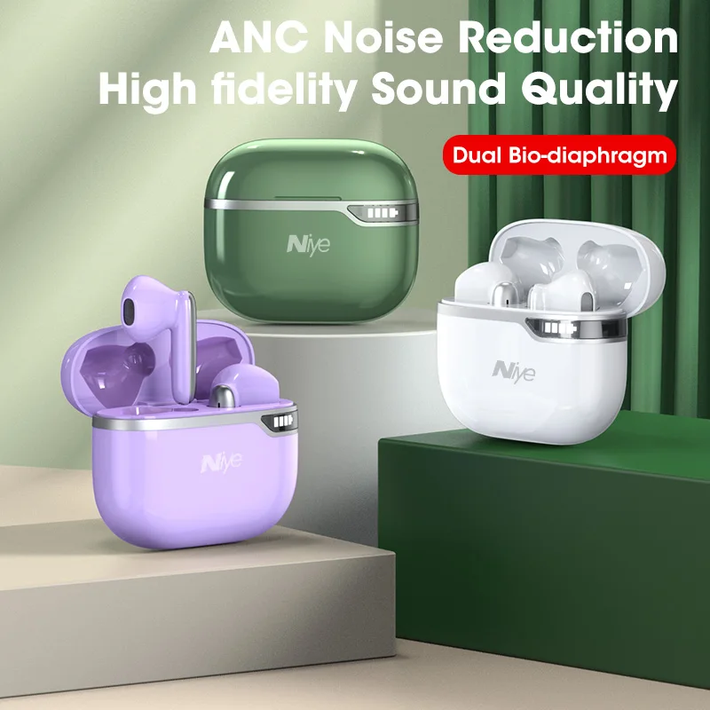 Niye D28 Tws Wireless Bluetooth Headphones Earbuds Bass Headset Sport ...