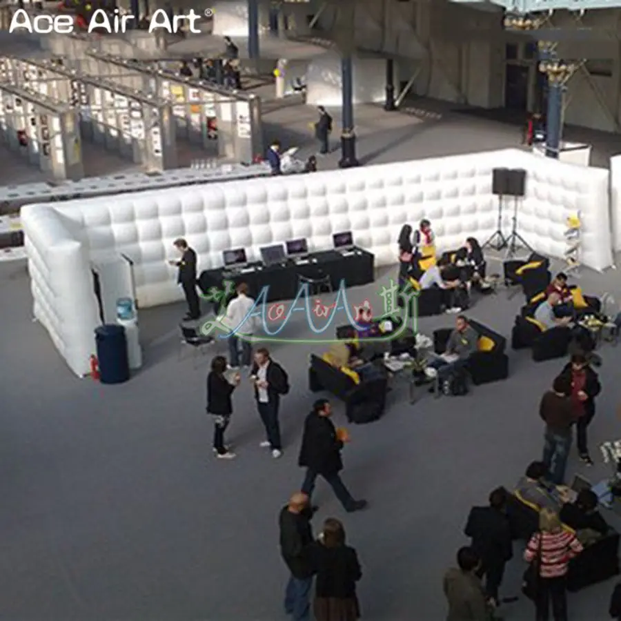 6ml X 2.4mw X 2m H Square Cubic Wall Inflatable Air Walls, Ellipse Temp ...