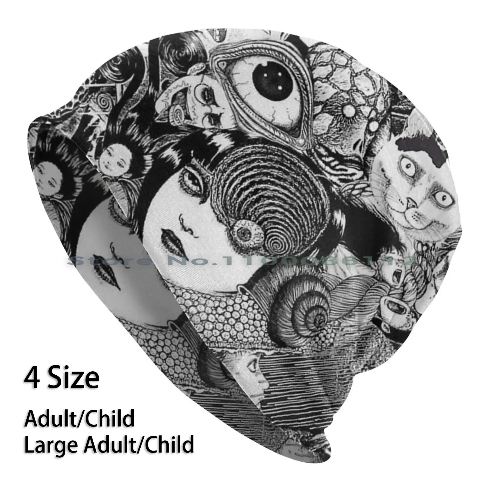 Junji-Ito-Creepy-Faces-Beanies-Knit-Hat-Junji-Ito-Creepy-Manga-Manga ...