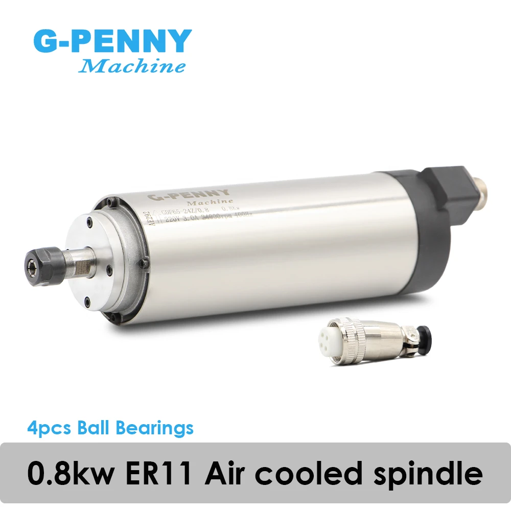 Cnc Router Spindle Motor 0.8kw Air Cooled Spindle Motor Er11 800w Diy ...