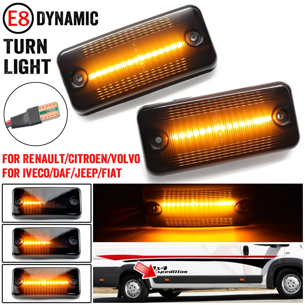 Snapklik.co : LED Side Arker Lights Front Rear Buper Fender Arker