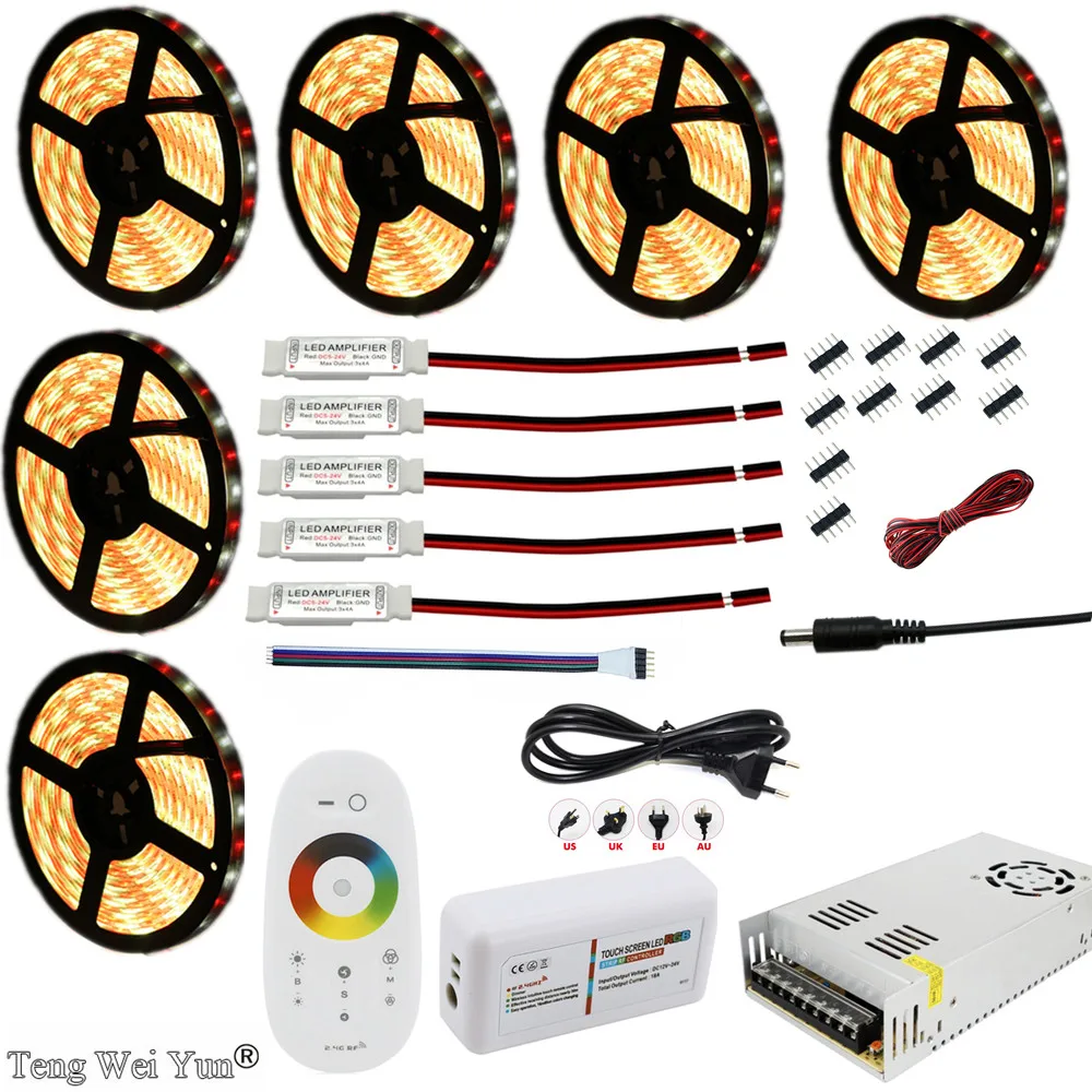 LED Strip 10m 20m 25m 30m 12V RGB RGBW RGBWW Set Waterproof 5050 ...