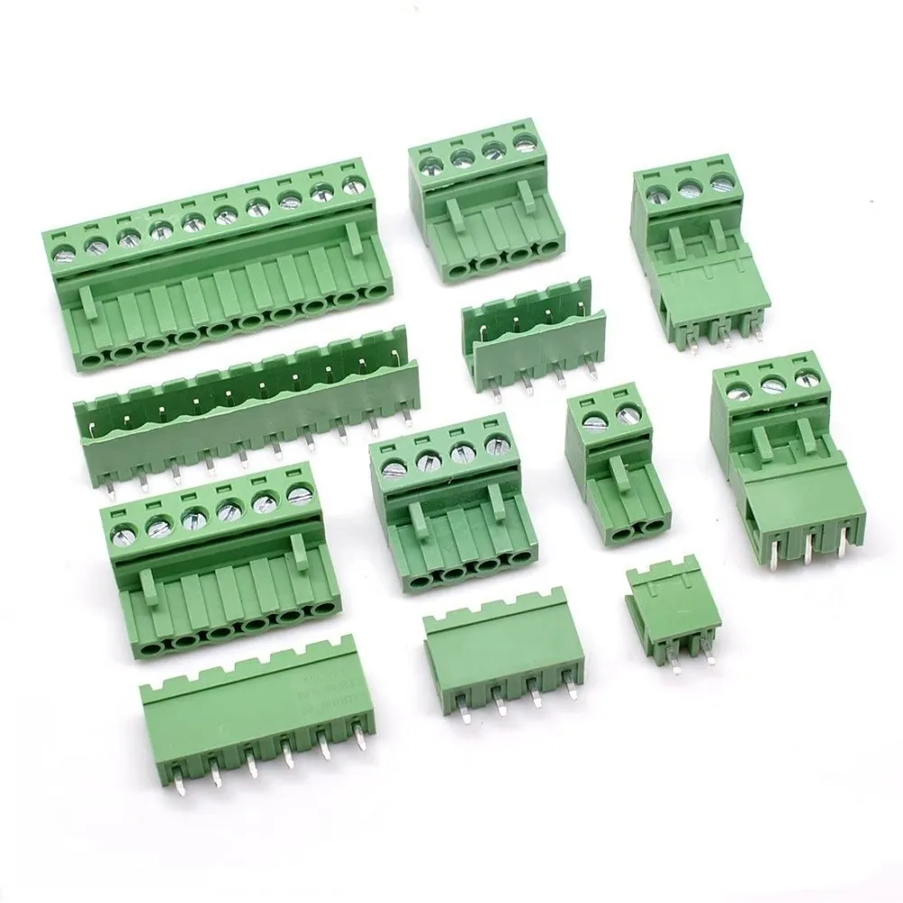 100pcs Pitch 5.08mm Terminal Block Connector 2edg 5.08mm 2-12 Pin Pcb ...