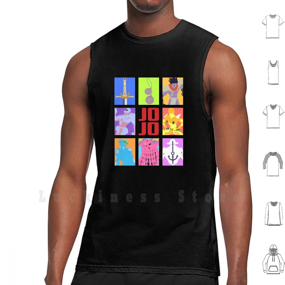 Jojo's Bizarre Adventure Tank Tops Vest 100% Cotton Jojos Bizarre ...