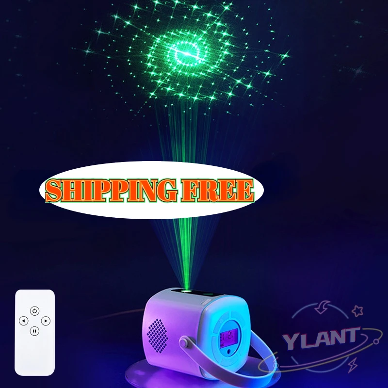 새로운 크리스마스 선물 Led 디스코 레이저 프로젝터 조명 스타 반딧불 24 패턴 무대 조명 알람 시계 벨소리 분위기 램프stage Lighting Effect