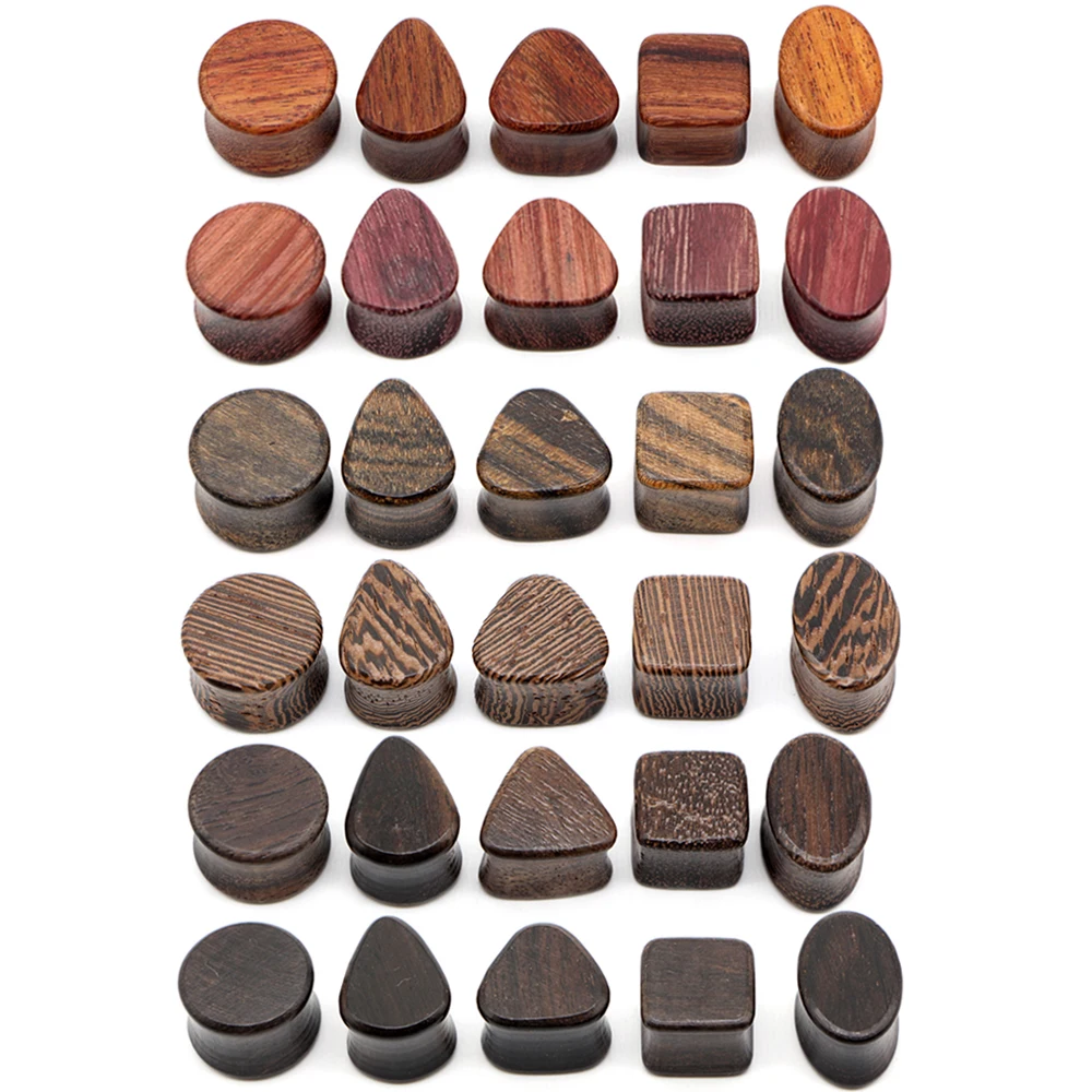 Alisouy 2Pcs Punk Natuur Hout Flesh Saddle Ear Tunnels Plugs Meters ...