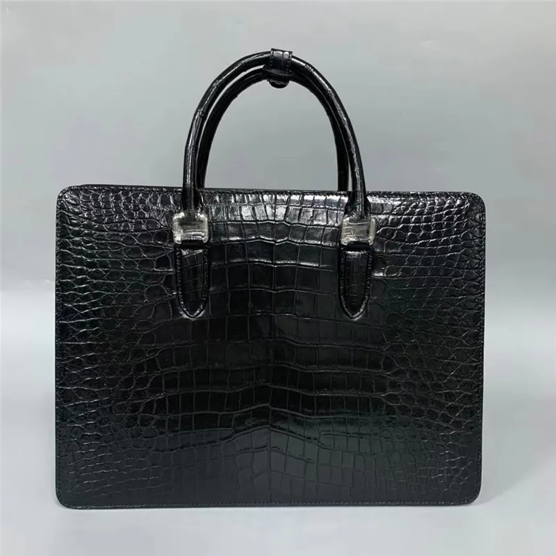 Authentic-Crocodile-Belly-Skin-Businessmen-15-inch-Briefcase-Genuine ...