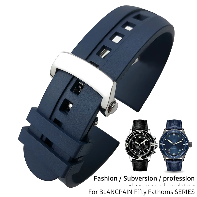 23mm-High-quality-Fluorous-Rubber-soft-Watch-band-Replacement-for ...