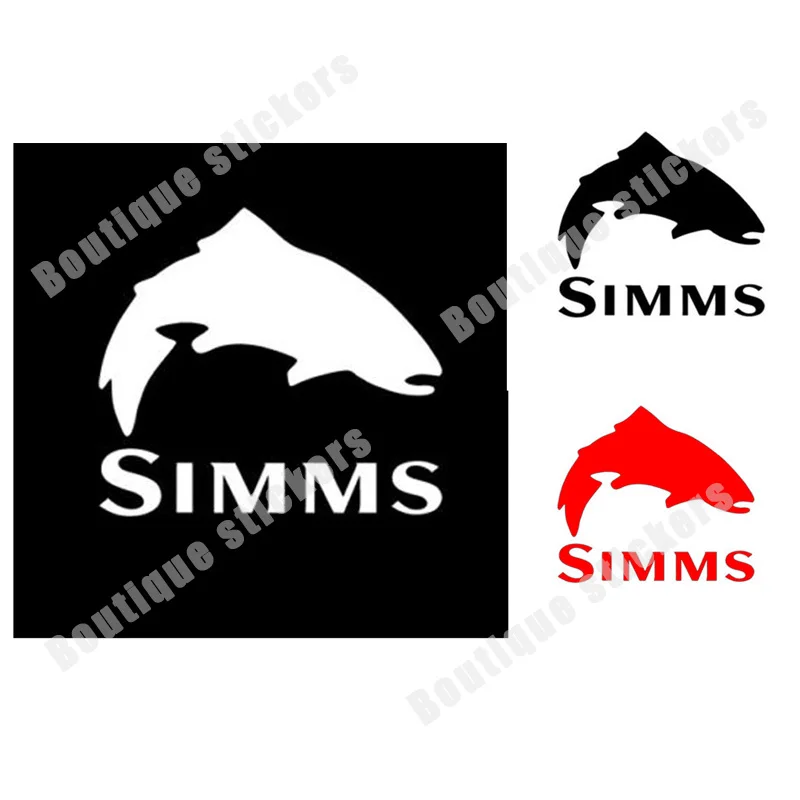 Simms Fishing Outdoor Sports Trout Vinyl Decal Sticker Car Window ...