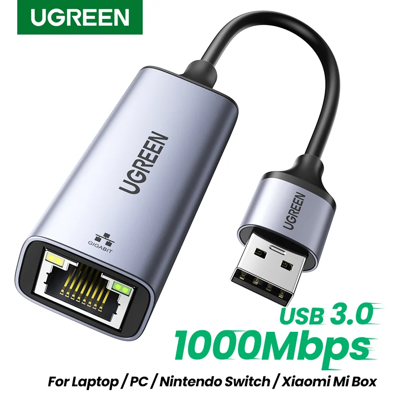 Ugreen Usb 3.0 Ethernet Adapter Usb 2.0 Network Card To Rj45 Lan For Pc ...