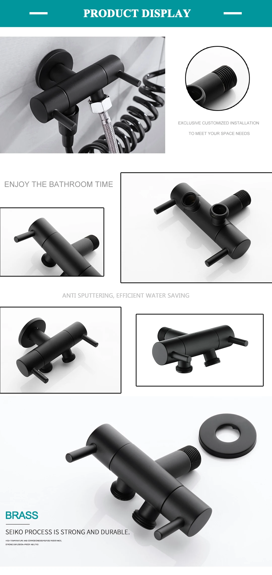 Bidet,Pulvérisateur mural de Bidet Shattaff, robinet froid pour salle ...