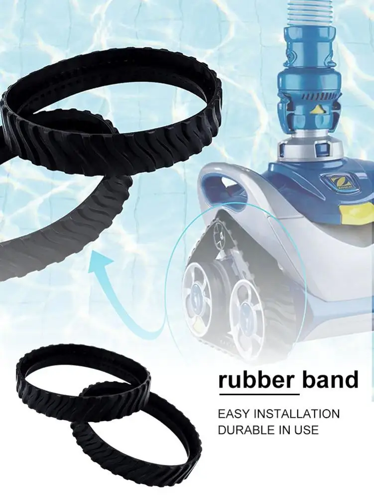 2pcs /set Pool Cleaner Rubber Tire Track Band Wheel Track Track ...