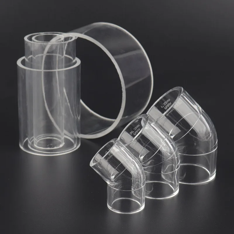 10pcs-45-Acrylic-Elbow-Transparent-Pipe-Fittings-Aquarium-Water-Pipe ...