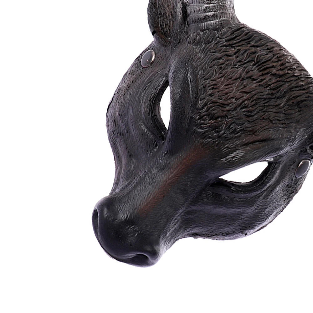 Halloween Carnival Face Shield Animal Buffalo Bull Head Mask Party Half ...