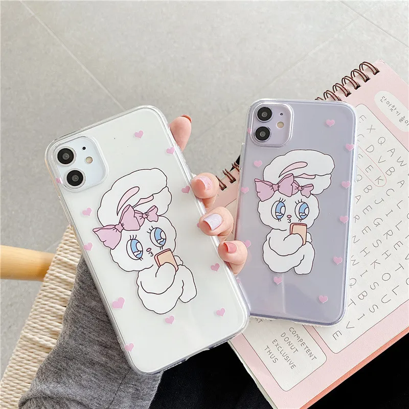 VIVIAUGCute Cartoon Teenage Girl Rabbit Case For iPhone 11Pro 11 ...