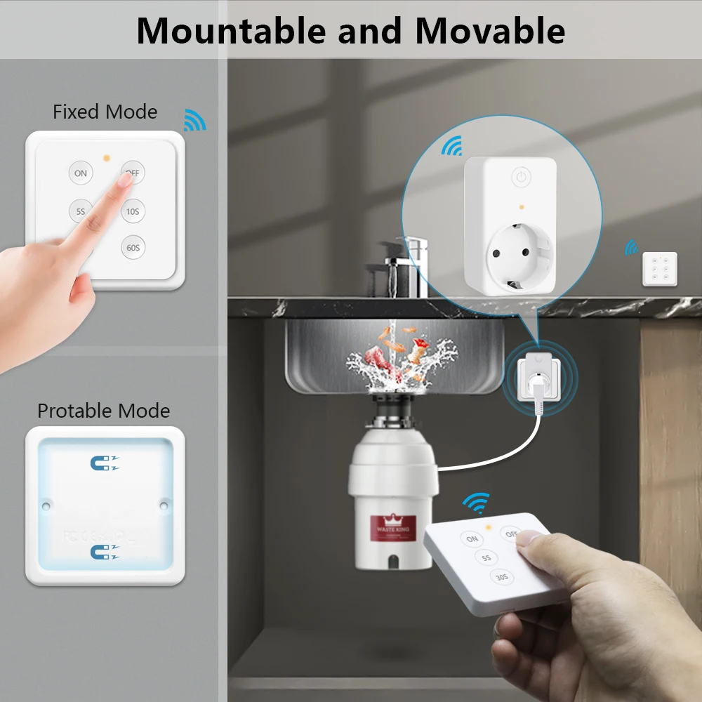 LoraTap EU KR Wireless Kitchen Food Process Garbage Disposal Waste ...