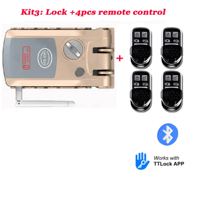 Smart Door Lock Invisible Hidden Lock Remote Control TTLOCK Bluetooth ...
