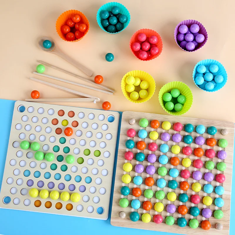 Color-Classification-Matching-Box-Clip-Bead-Elimination-Bead-Montessori ...