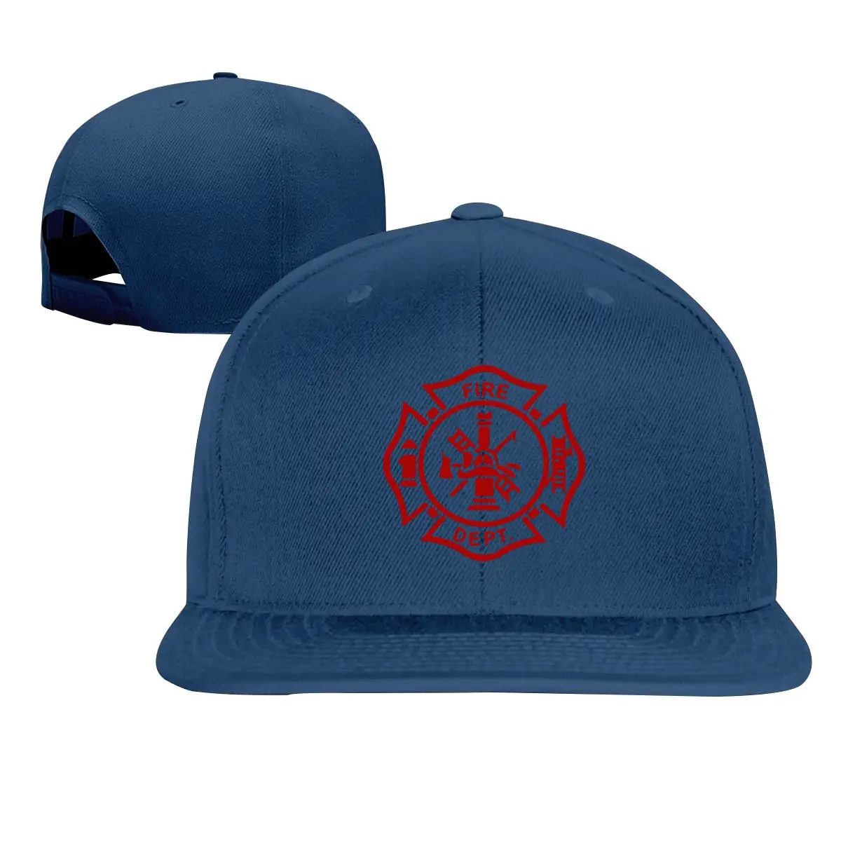 Firefighter-Baseball-Cap-Hip-Hop-Solid-Flat-Bill-Adjustable-Snapback ...