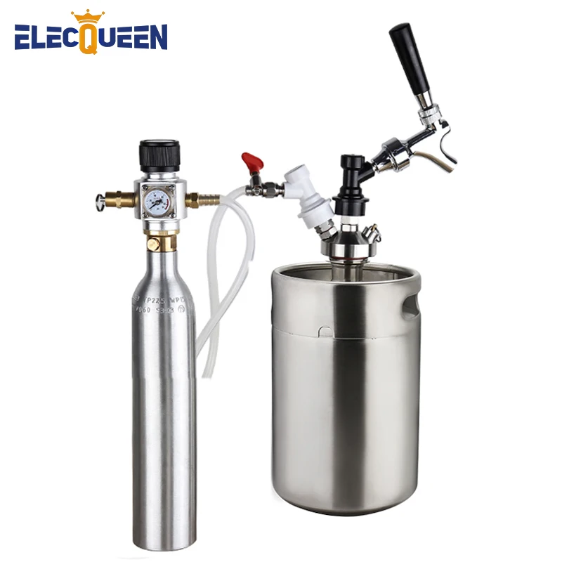 Beer-Keg-5l-Pressurized-Mini-Growler-Kit-with-90-PSI-Co2-Charger-0-6L ...