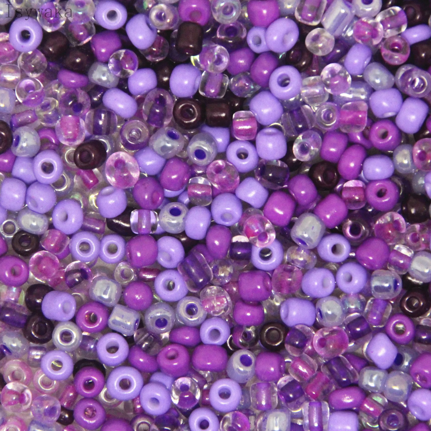 Jewelry Making & Beading 100 Czech glass purple disc spacer donut beads ...