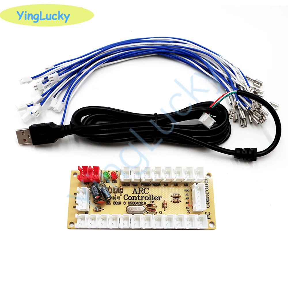 2-players-Zero-Delay-Arcade-USB-Encoder-PC-to-Joystick-Arcade-Rocker ...