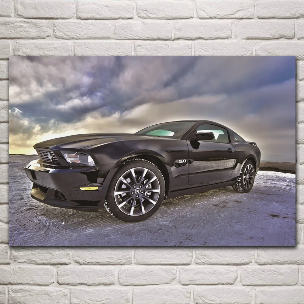 Classic Mustang Muscle Sport Car Fabric Posters On The Wall Picture ...