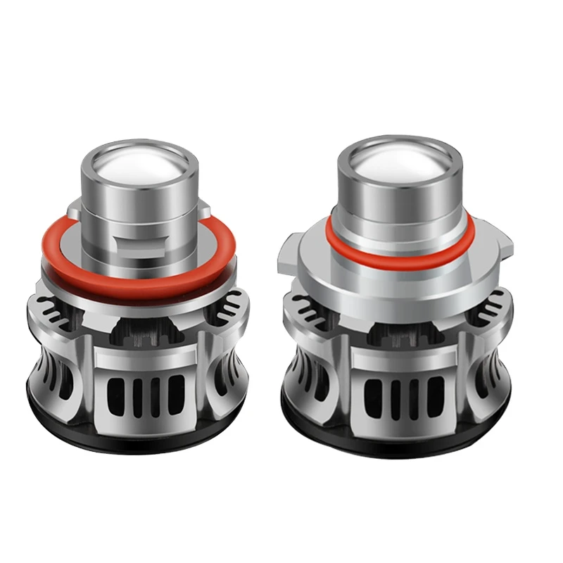 Automotive H7 9006 laser headlight bulb lens y6 h4 auto LED headlight projector fog light ...