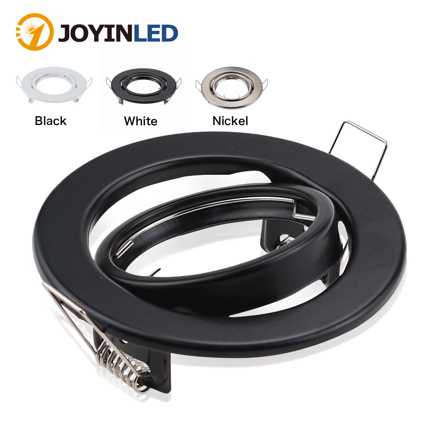 Black White Nickel Recessed LED Ceiling Light Fitting Round Adjustable ...