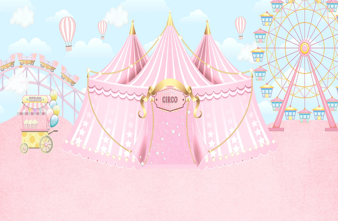 Pink Circus Backdrop