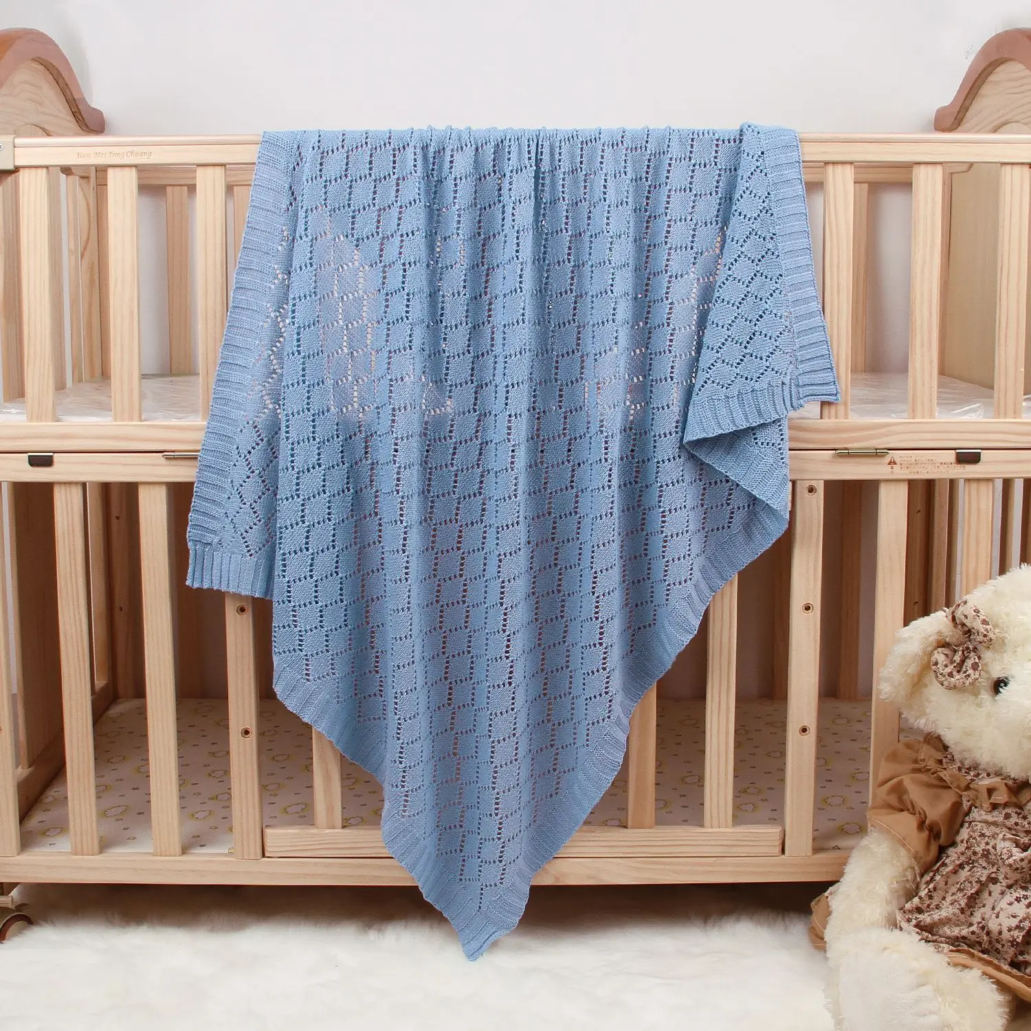 Детские одеяла для мальчиков и девочек, вязаное Хлопковое трикотажное ...