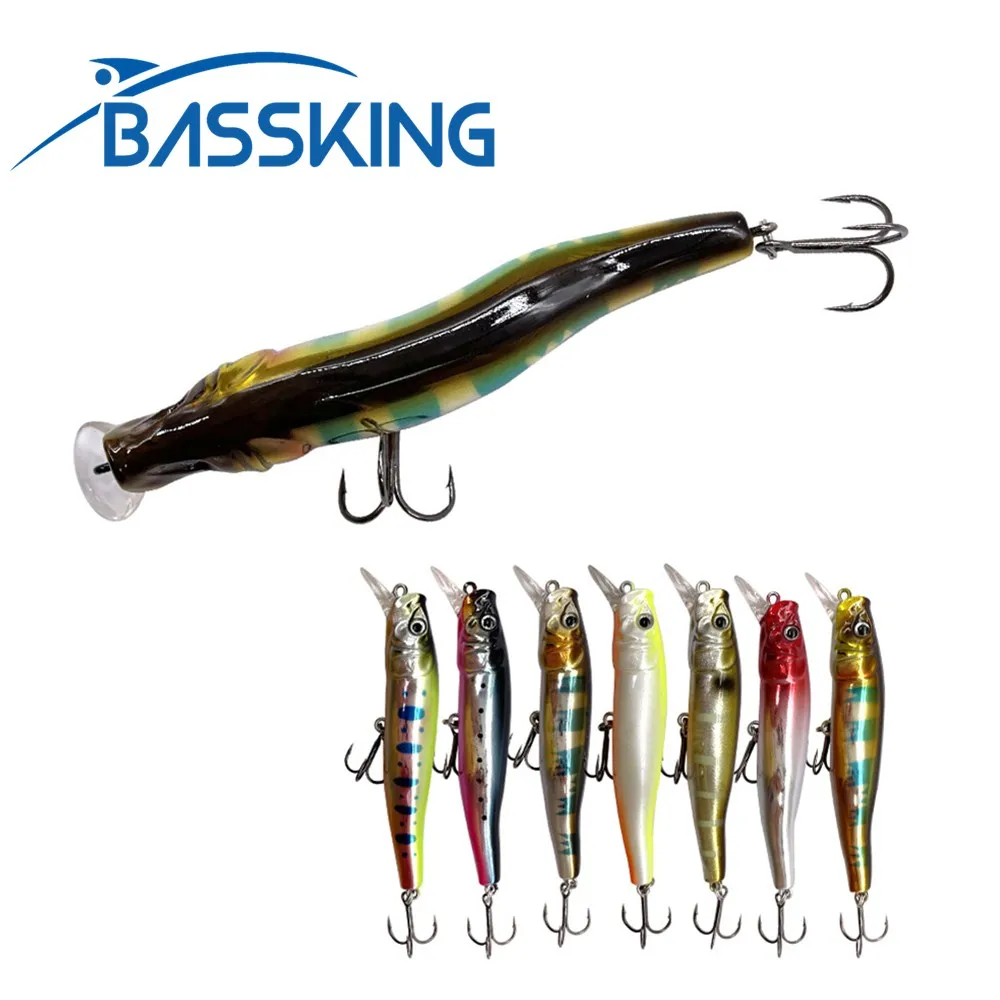 BASSKING-Sinking-Minnow-Bait-65mm-5g-80mm-7g-Fishing-Lure-Bent-Minnow ...