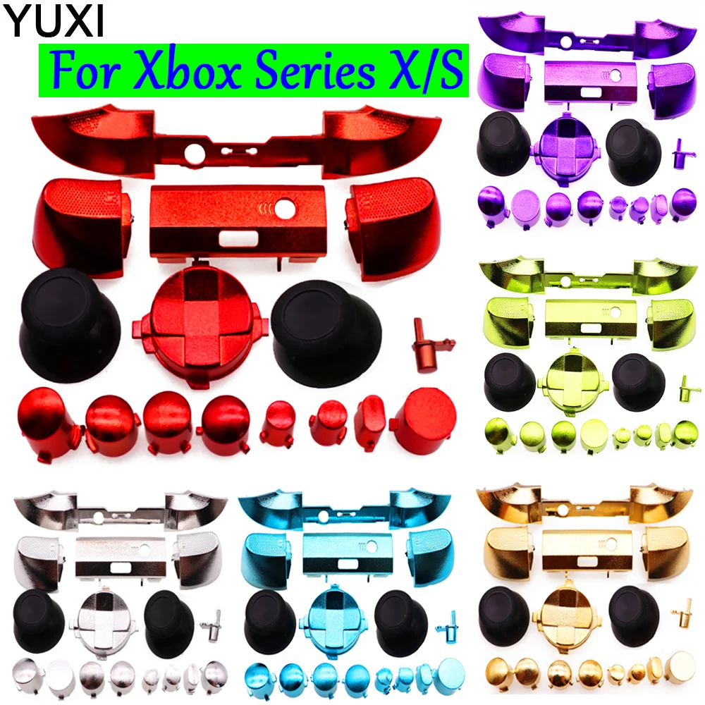 YUXI-For-Xbox-Series-S-X-Controller-Replacement-Buttons-Chrome-Plated ...