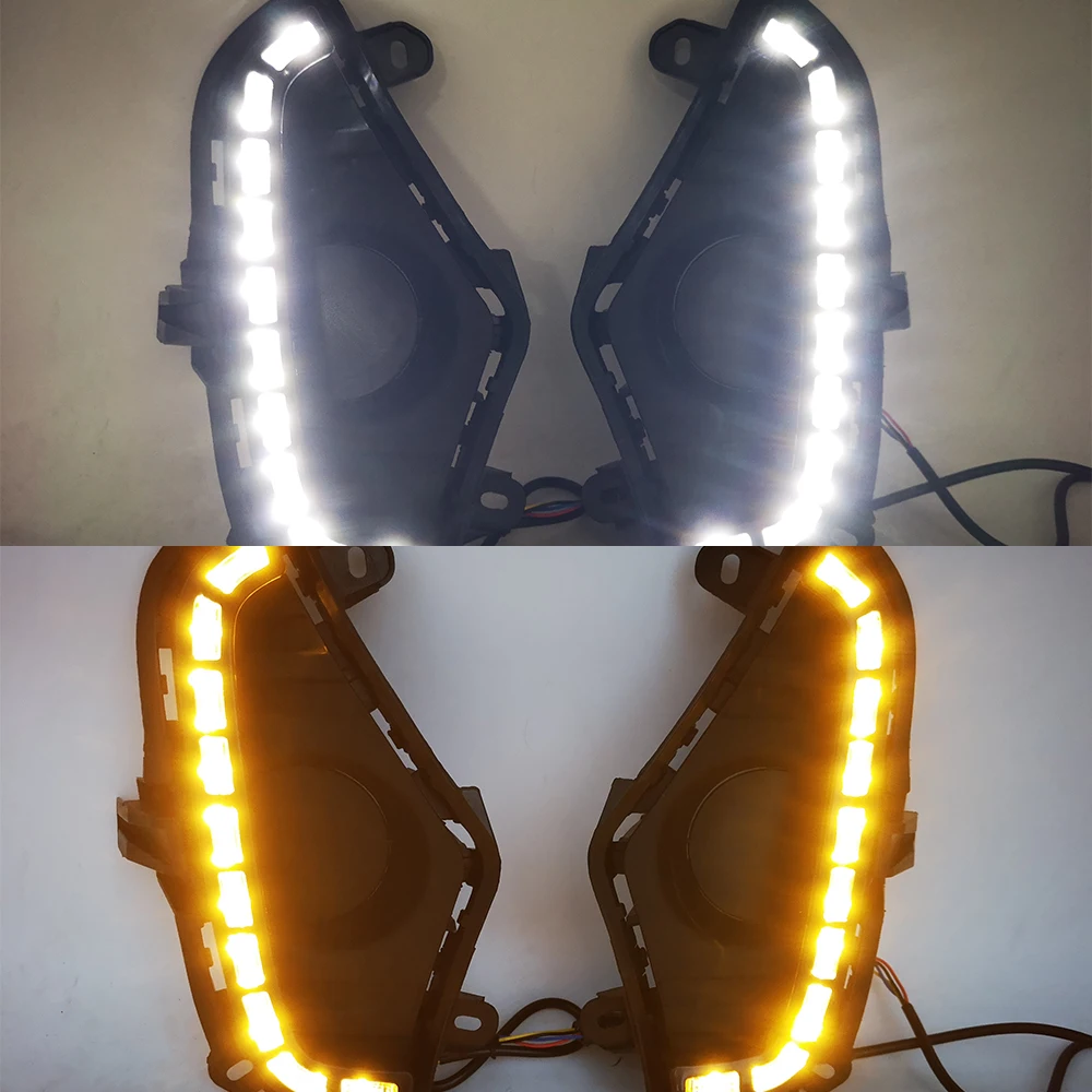 2PCS-LED-Daytime-Running-Light-DRL-For-Toyota-RAV4-2019-2022-Yellow ...