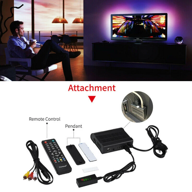 DVB T2 HD 1080P Digital Decoder TV Receiver Set Top Box + Remote ...