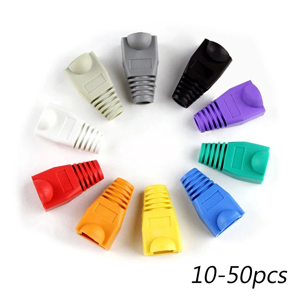 10-50PCS-RJ-45-CAT6-CAT5e-Adapter-Cap-Ethernet-Network-Cable-Connector ...