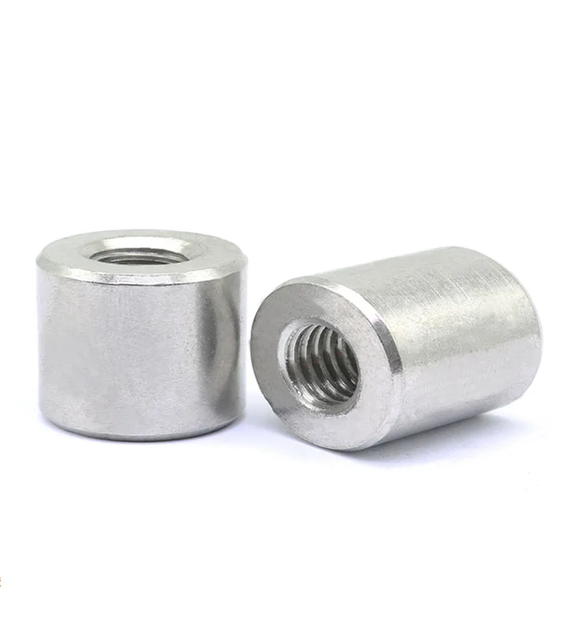 M3 -M8 304 Stainless Steel Round Joint Nut Long Round Connector Nut ...