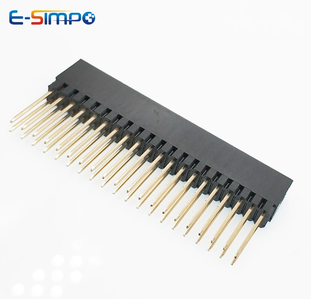 10pcs 2.54mm PC104 Industrial Long Square Pin 2X16P 2X20P 2X25P 2X32P 2X40P PH8.5+2.5mm Double ...
