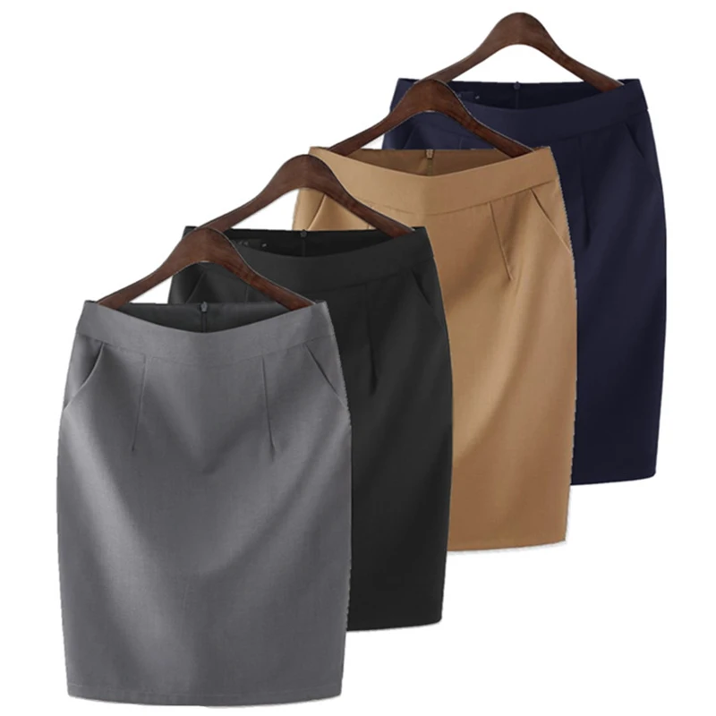 Mini-saias-formais-de-cintura-alta-feminina-com-bolsos-desgaste-do ...