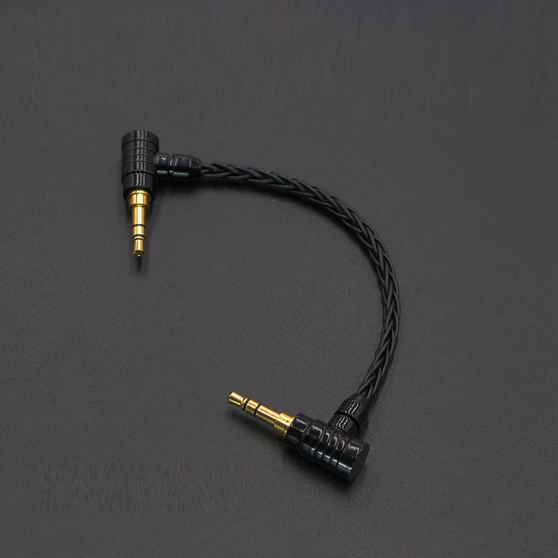 Audiocrast 10cm 3.5mm Male to 3.5mm Male 8cores Silver Plated 3.5 mm ...