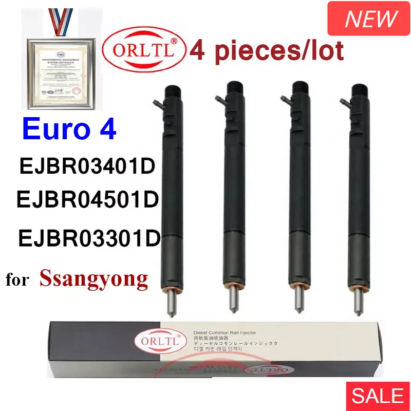 Inyector de boquilla de 4 piezas Euro 4 EJBR04501D A6640170021 ...