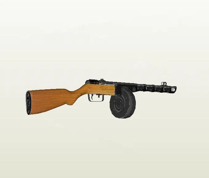 1:1 WWII Soviet PPSH41 Submachine Gun Papercraft 3D, 57% OFF