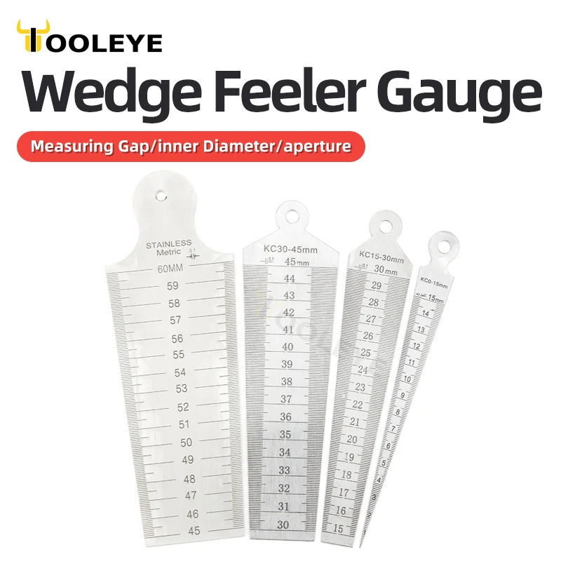 Wedge Feeler Gauge Clearance Ruler Taper Gauge Gap Ruler Metric ...