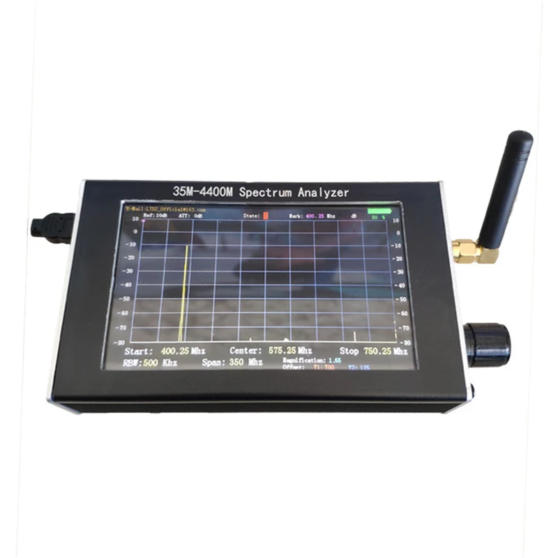 New 4.3 Inch Display Handheld Spectrum Analyzer 35mhz~4.4ghz - Spectrum ...