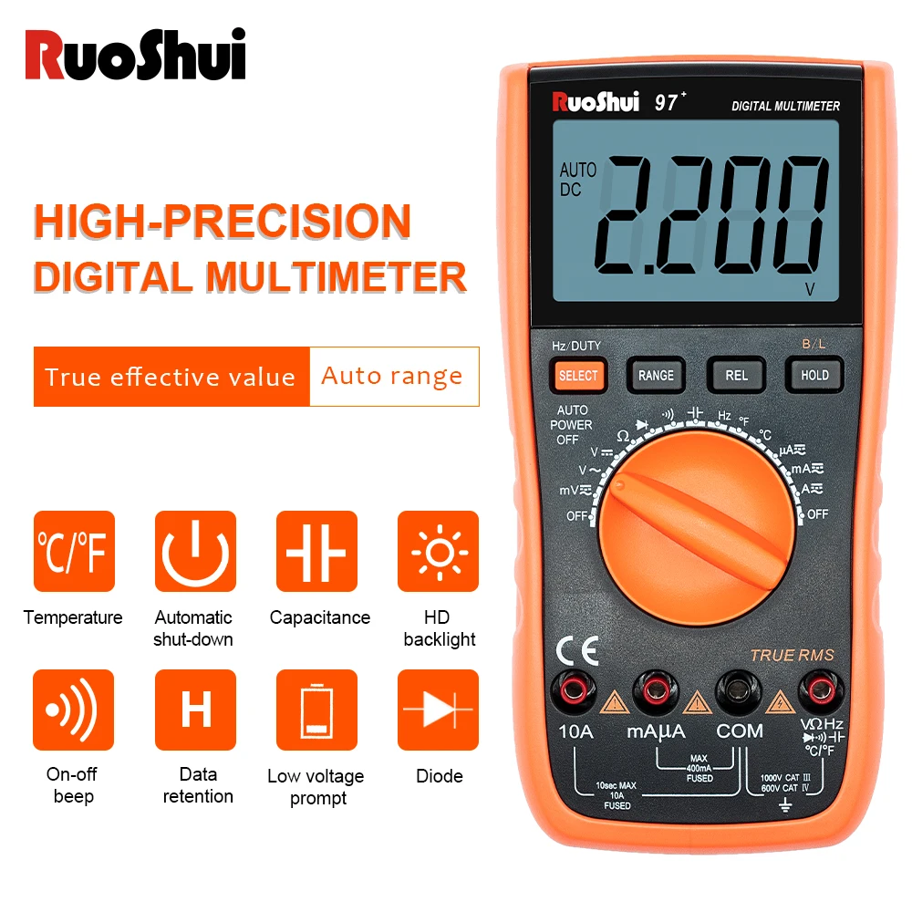 Voltmeter Ammeter Tester | True Rms Multimeter | Ruoshui Multimeter ...