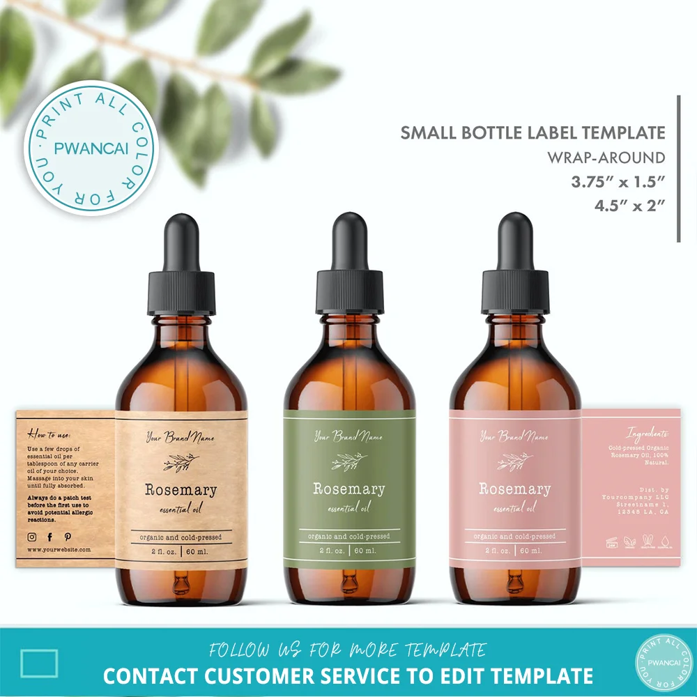 Label Essential Oil Bottles | Label Sticker Essential Oil | Label ...