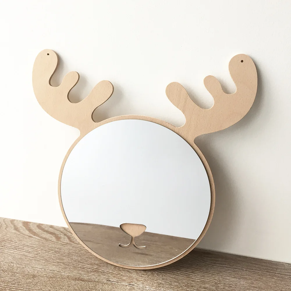 Cartoon-Animal-Wall-Decor-Mirror-Acrylic-3D-Sticker-Mirrors-Hangable ...
