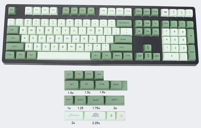 ZDA Keycaps for Ortholinear Mechanical Keyboards RGB75 XD75 KBD75 61 87 ...